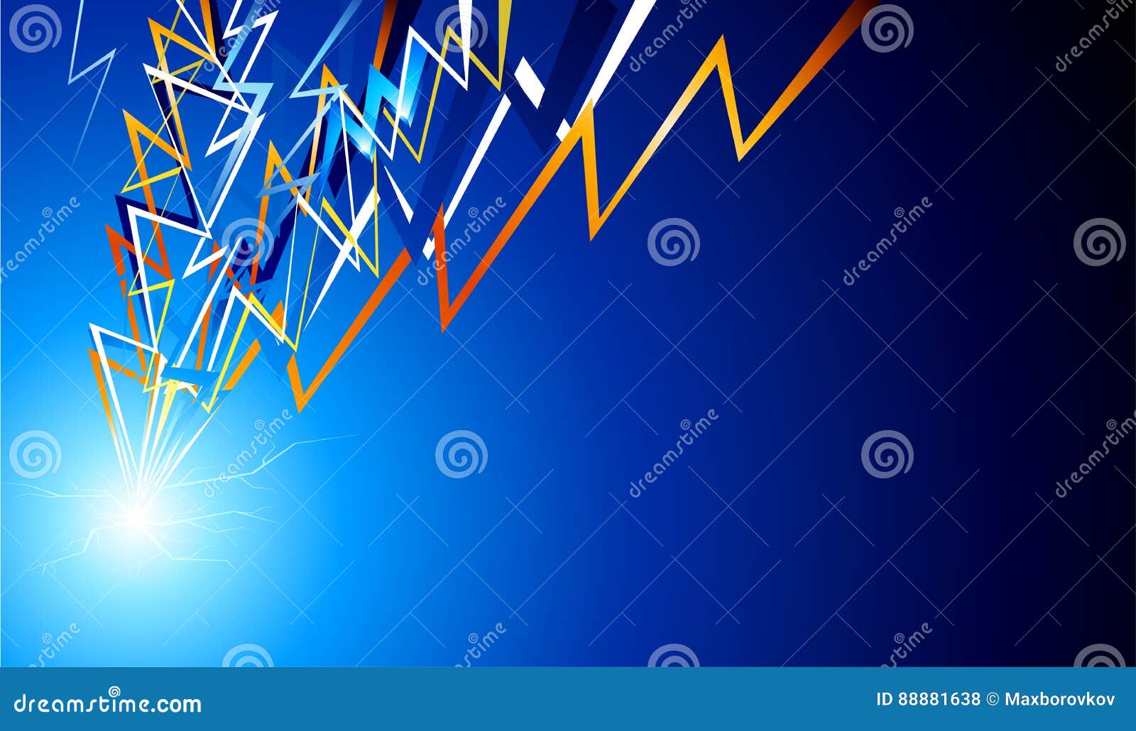 Blue Abstract Flash Background. Stock Vector - Illustration of light ...