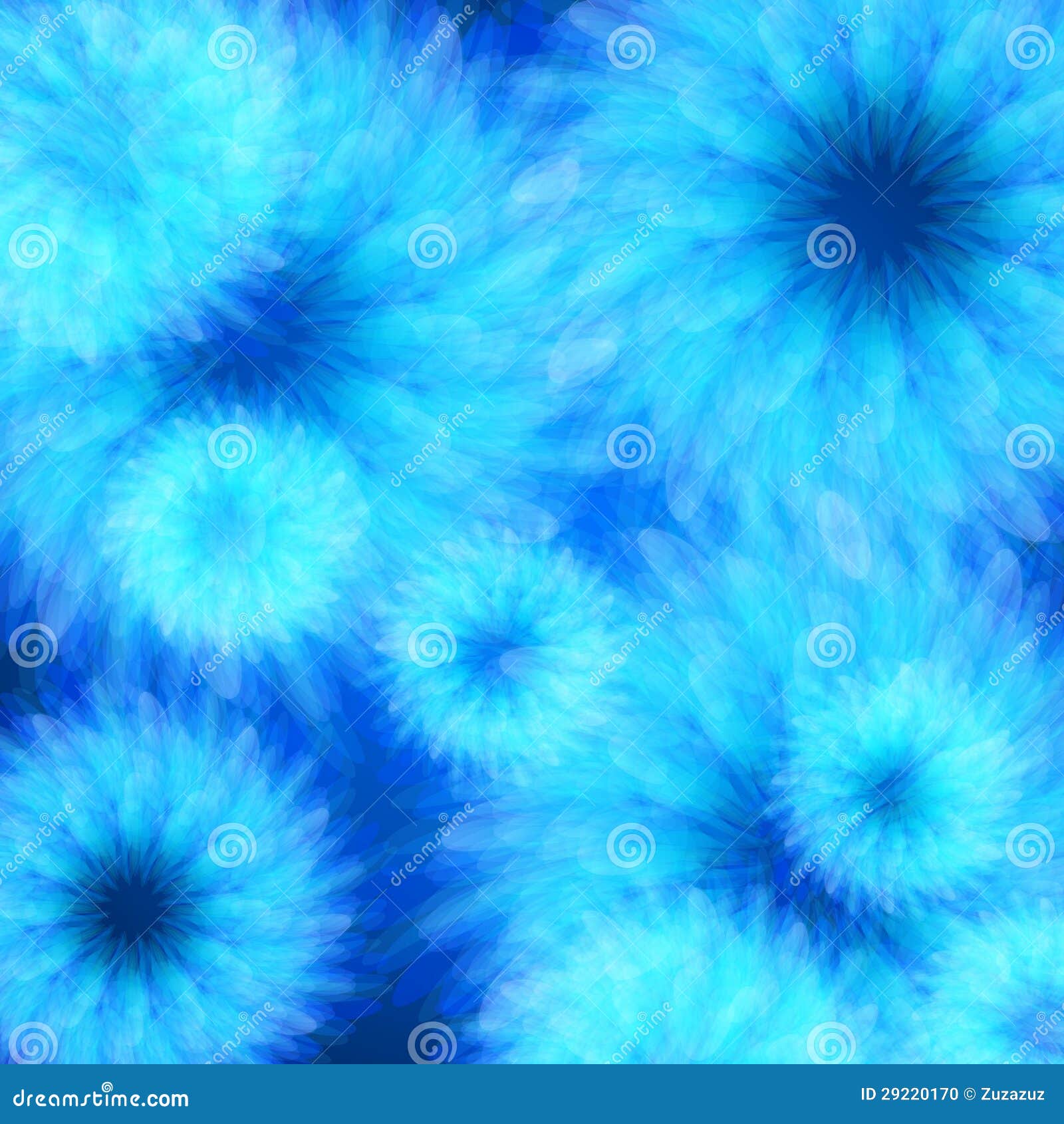 Blue Abstract Floral Background Stock Vector - Illustration of shape ...