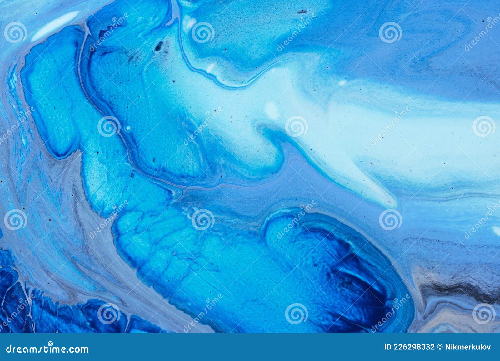Blue Abstract Flowing Paint Background Stock Photo - Image of ...