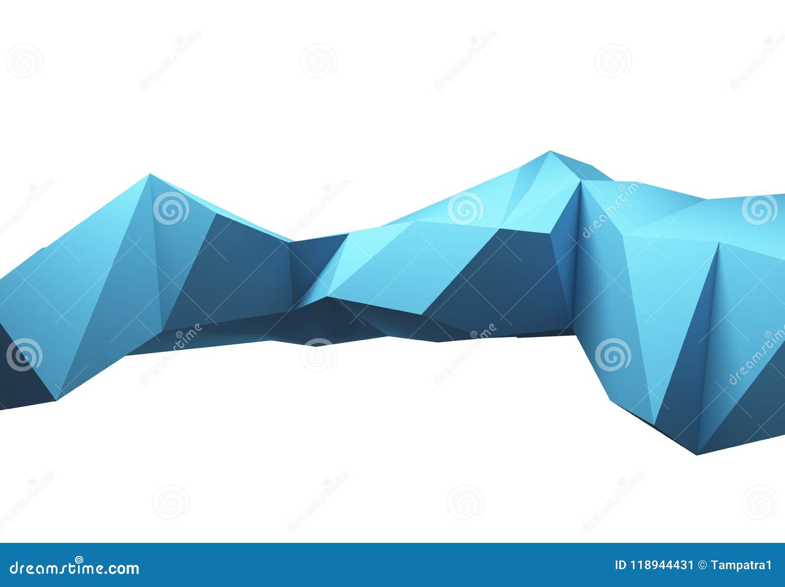 Blue Abstract Freeform Shape Isolated on White Background Stock ...