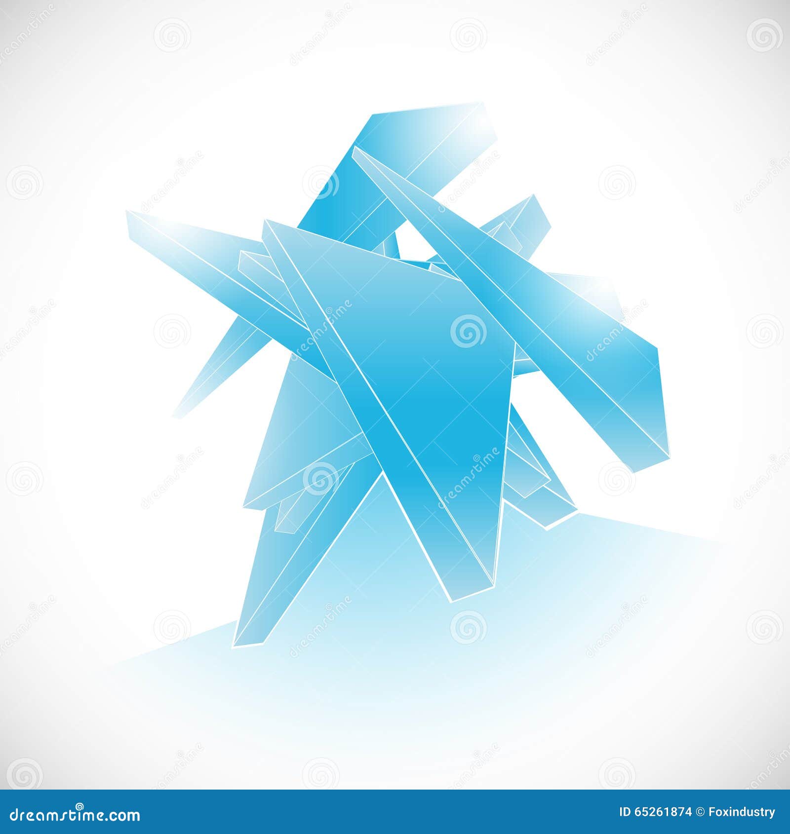 Blue Abstract Gem Shard Crystal Icon Logo Template Stock Vector ...