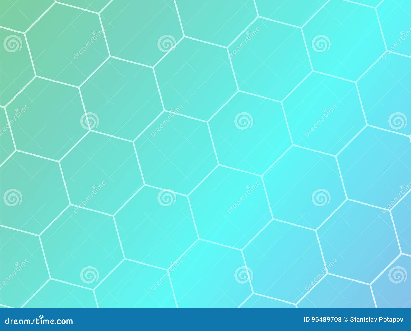 Blue Abstract Geometric Background with Hexagon Shapes Stock Vector ...
