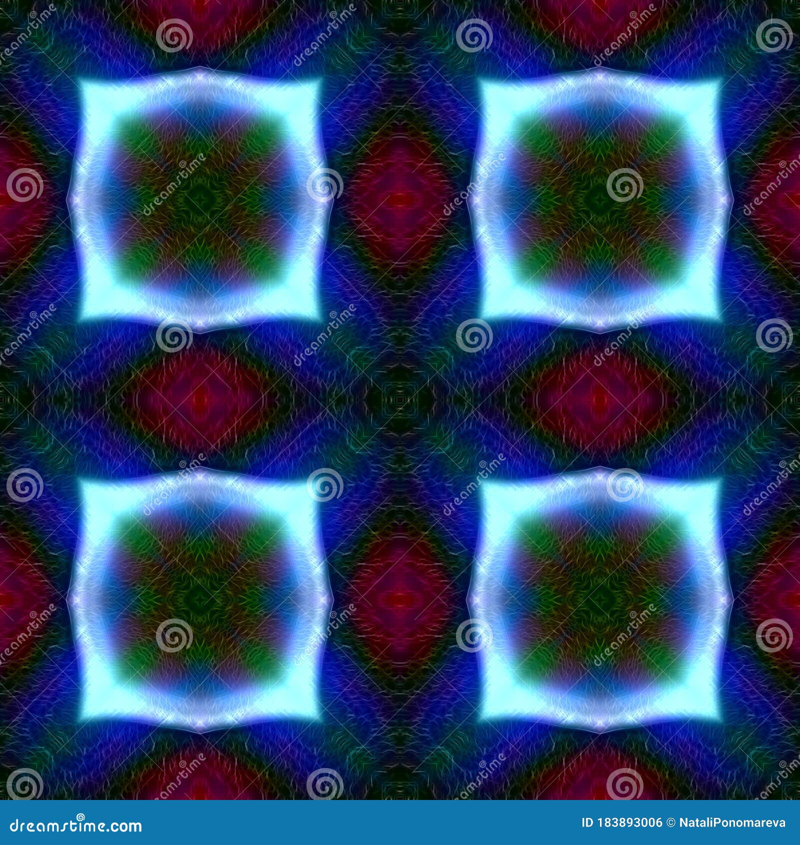 Blue Abstract Geometric Pattern, Seamless Pattern - Music. Repeat ...