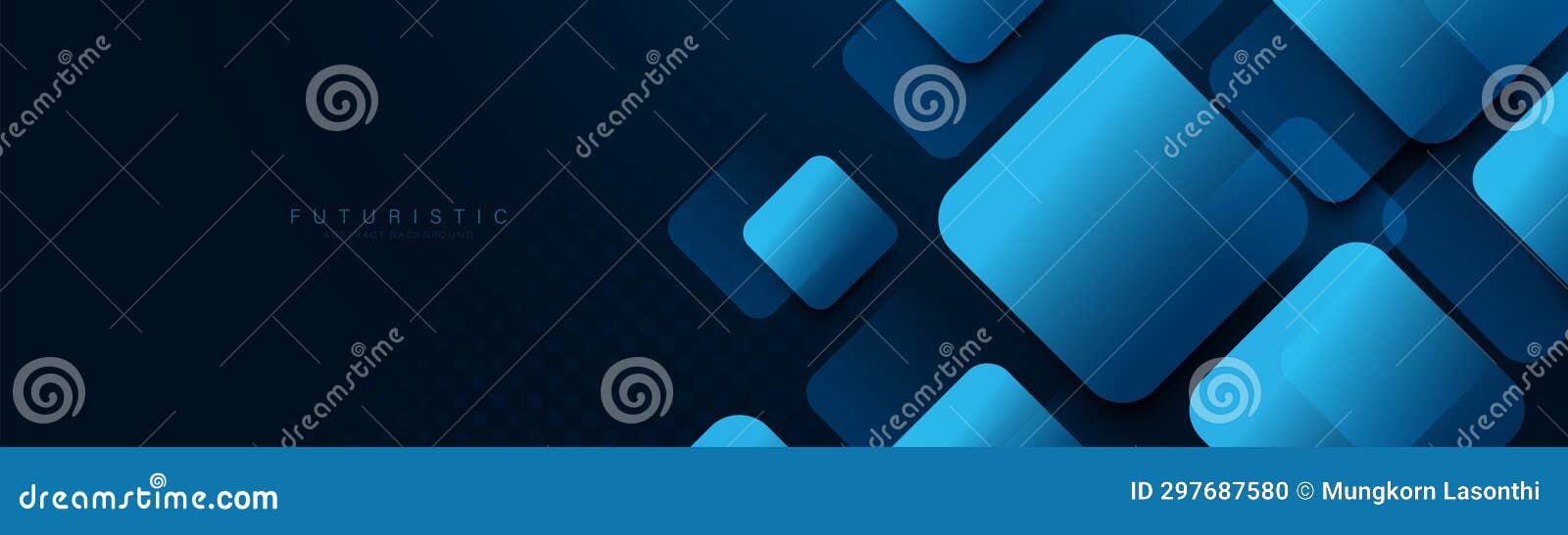 Blue Abstract Geometric Rectangle Pattern Background. Modern Shiny ...