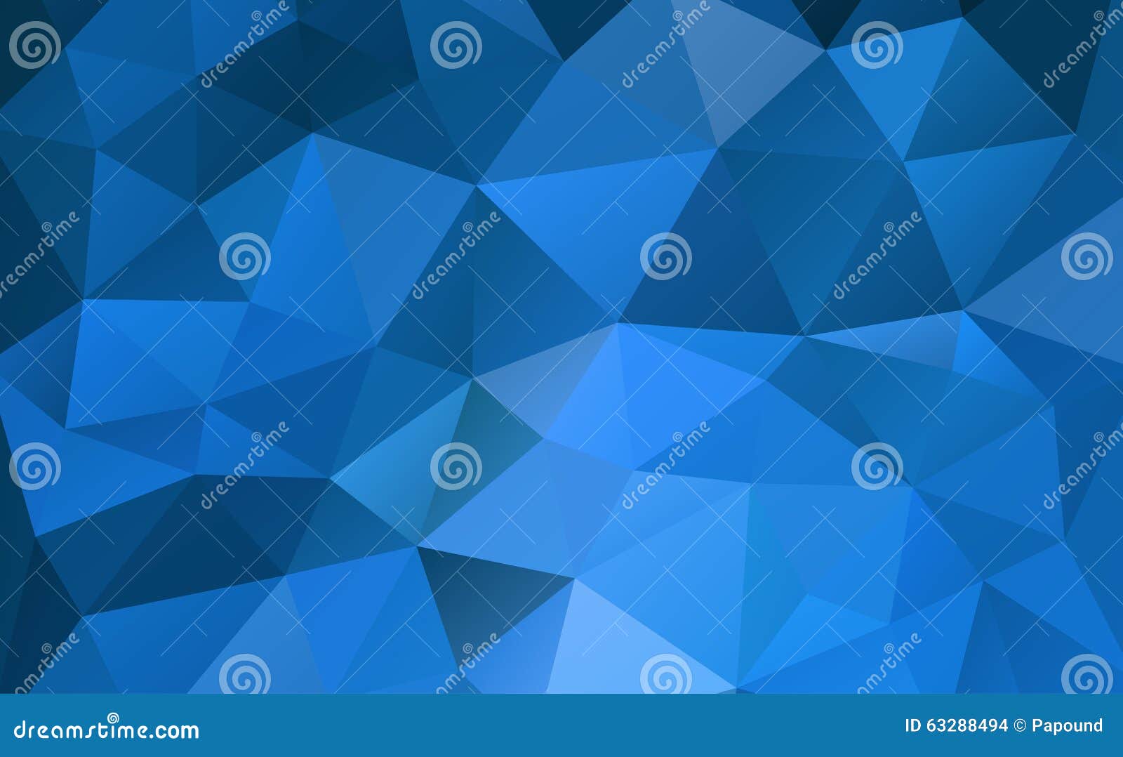 Blue Abstract Geometric Rumpled Triangular Background Low Poly Style ...