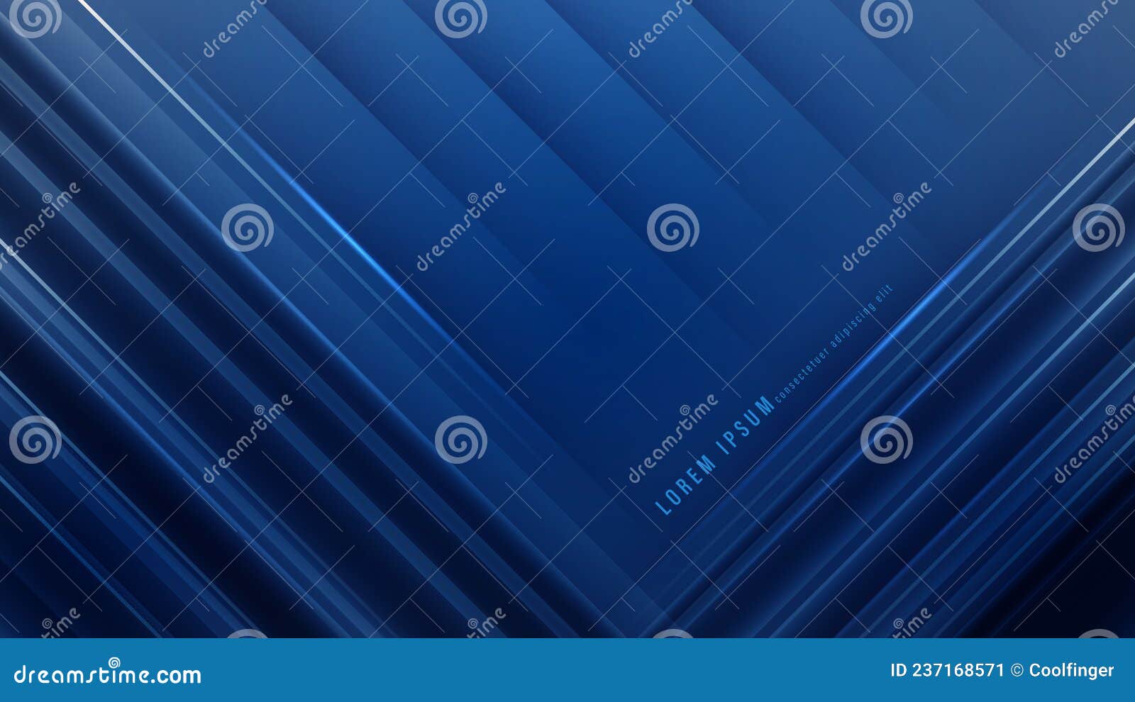 Blue Abstract Geometric Shape with Lines and Light Background Stock ...