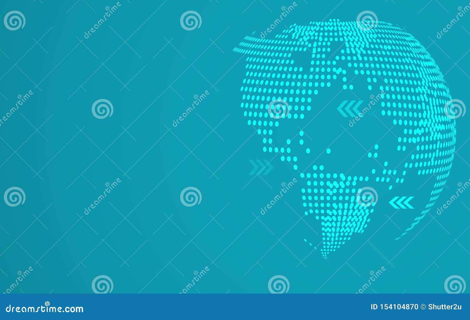 Blue Abstract Global Dot Map Background. Radial Gradient. Modern Design ...