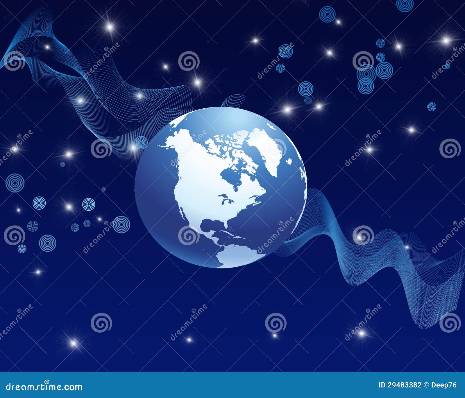 Blue Abstract Globe Background Stock Illustration - Illustration of ...