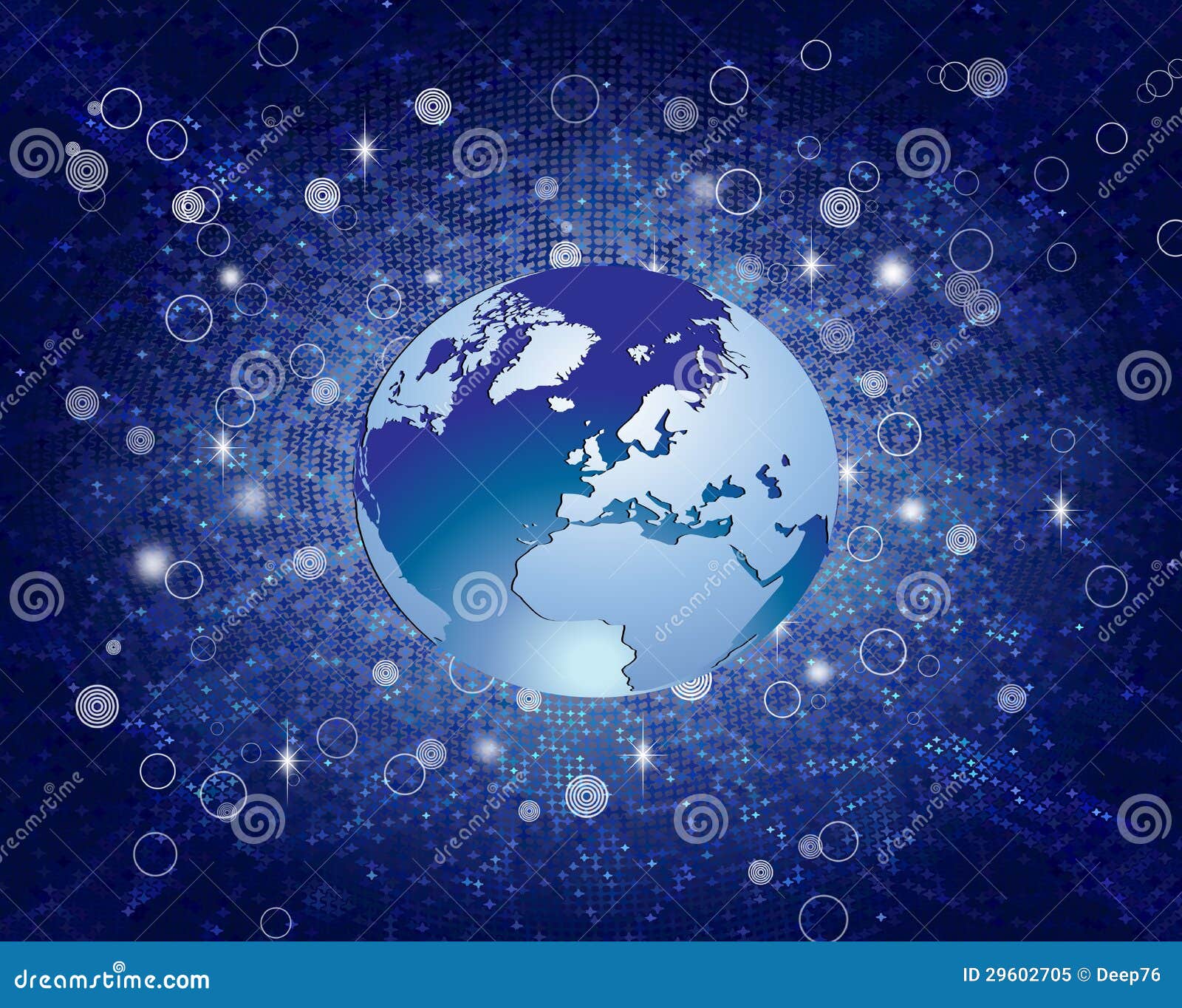 Blue Abstract Globe Backround Stock Illustration - Illustration of ...