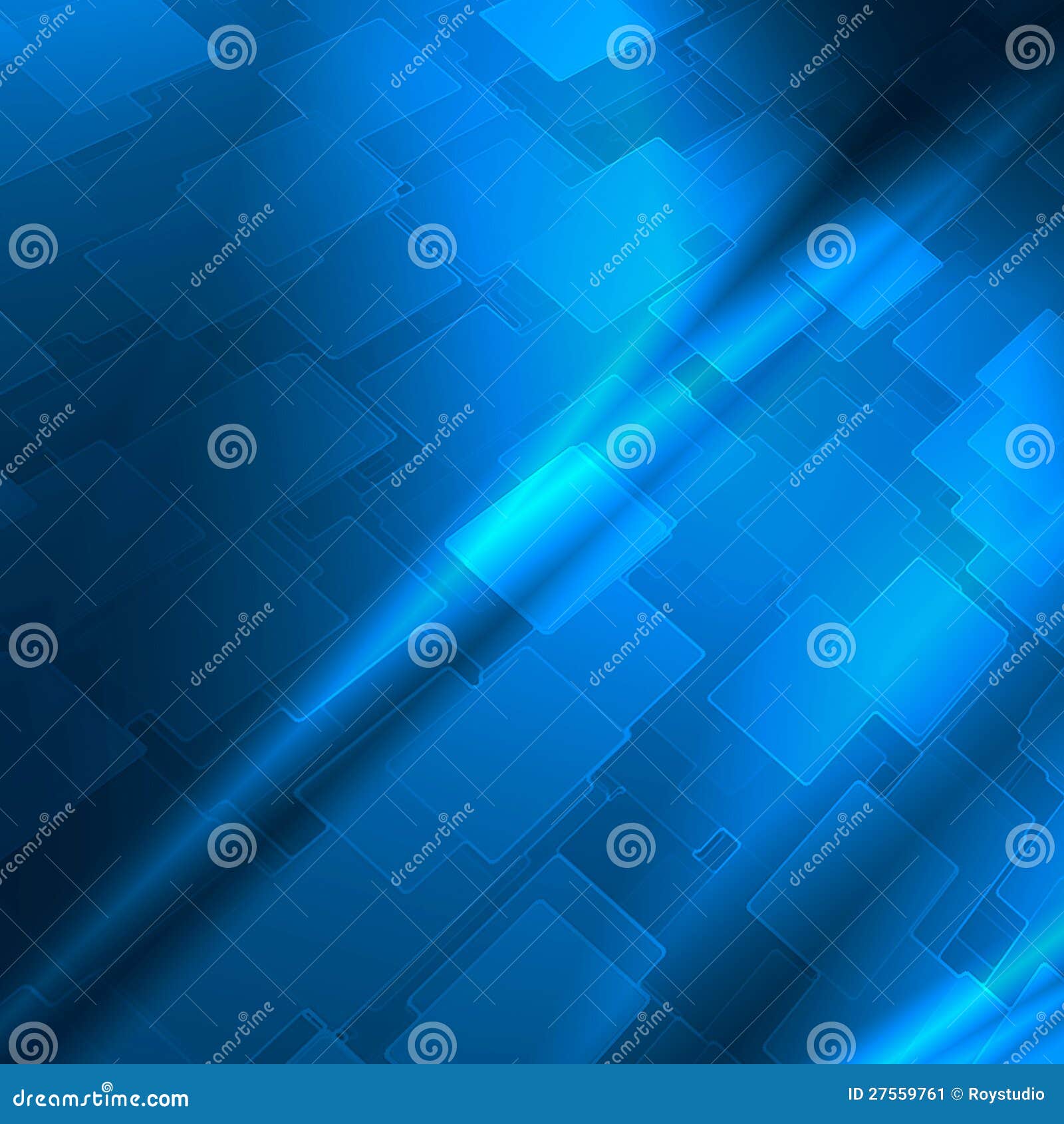 Blue Abstract High Tech Background Stock Illustration - Illustration of ...
