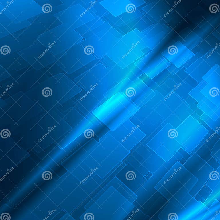 Blue Abstract High Tech Background Stock Illustration - Illustration of ...