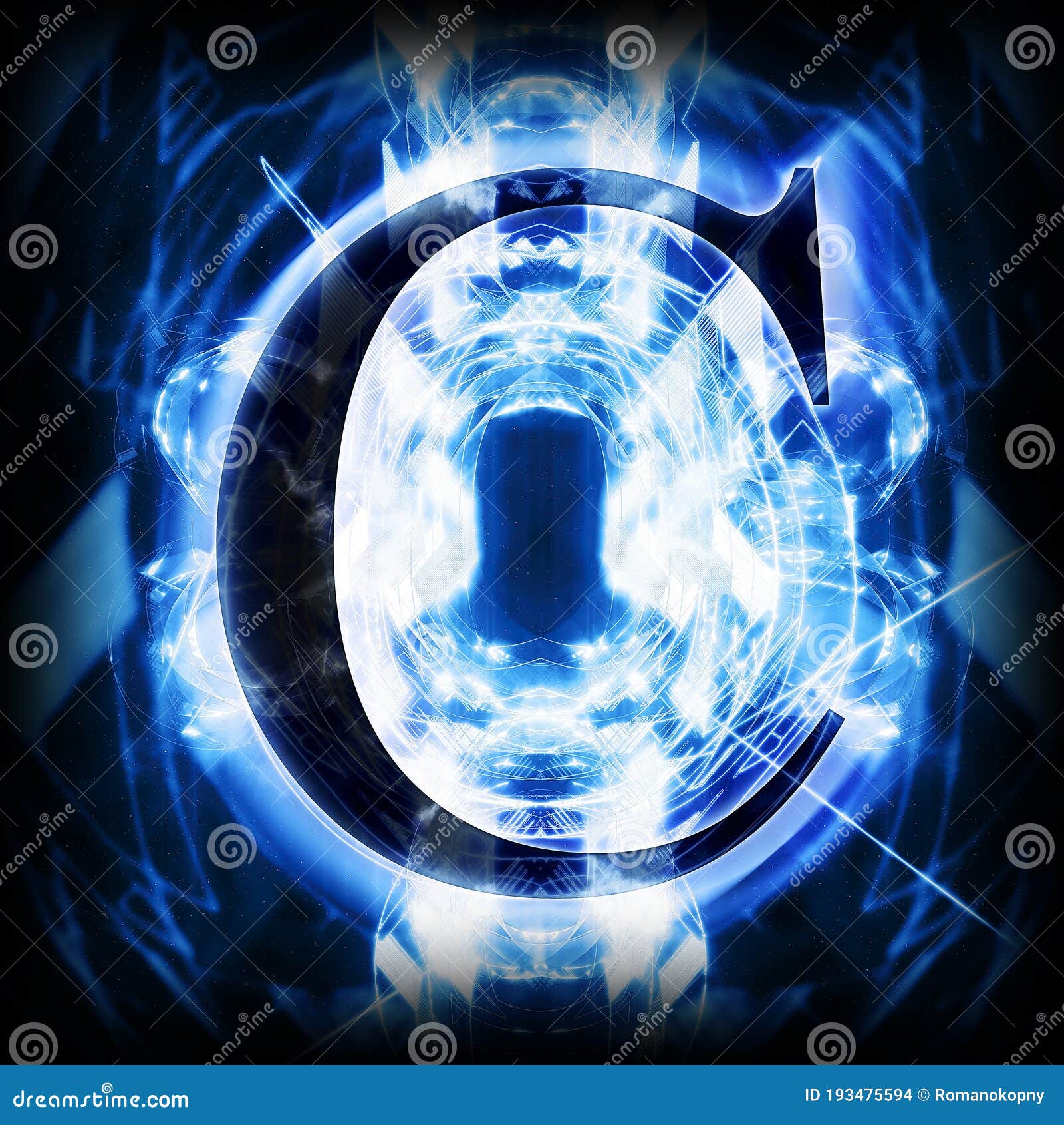 Blue Abstract Letter C stock illustration. Illustration of crystal ...