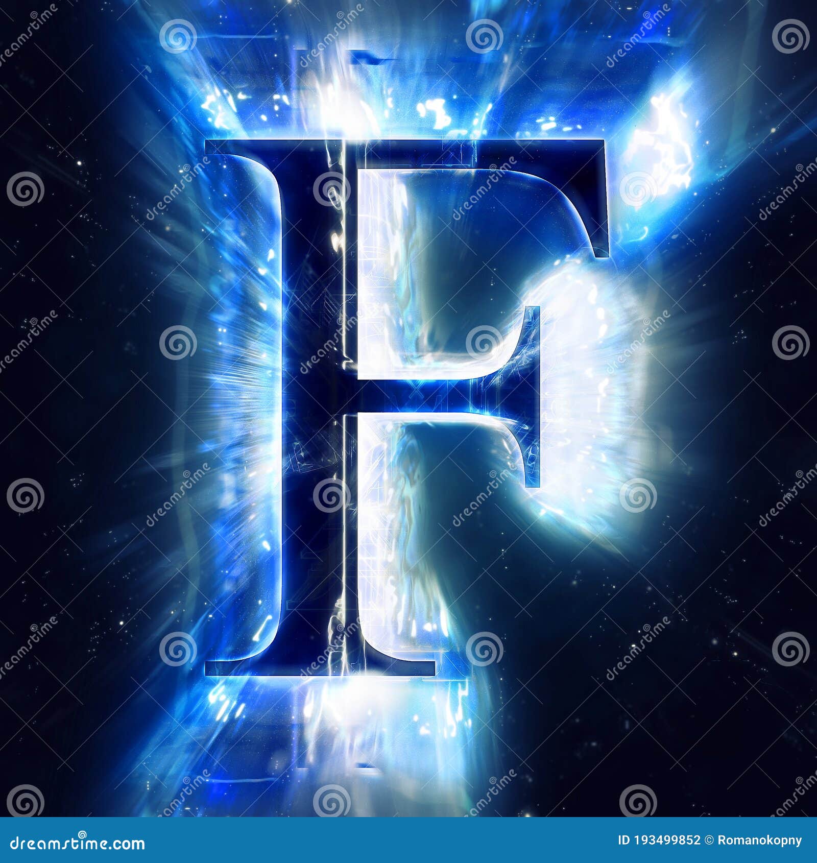 Blue Abstract Letter F stock illustration. Illustration of design ...
