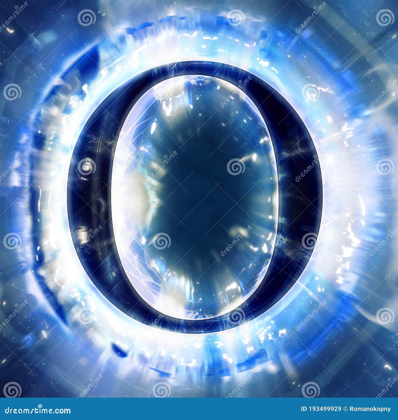 Blue Abstract Letter O stock illustration. Illustration of letter ...