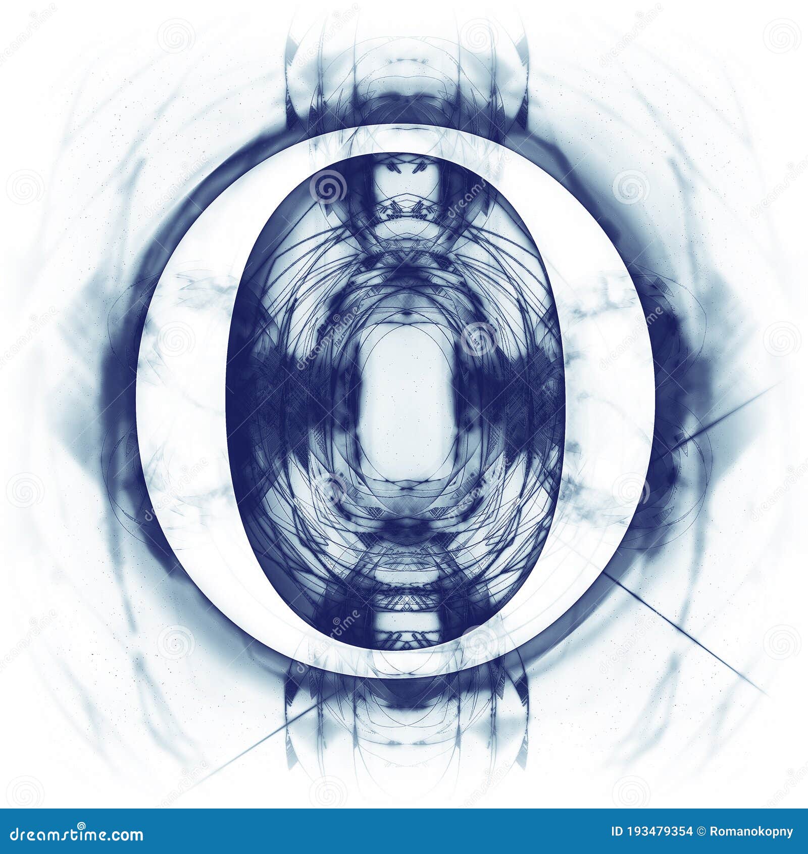 Blue Abstract Letter O stock illustration. Illustration of symbol ...