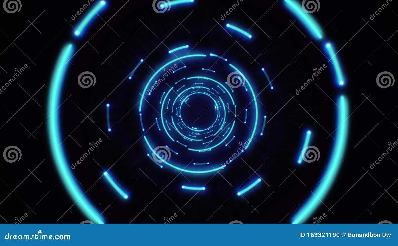 Blue Abstract Light Circles Seamless Looping Stock Footage - Video of ...