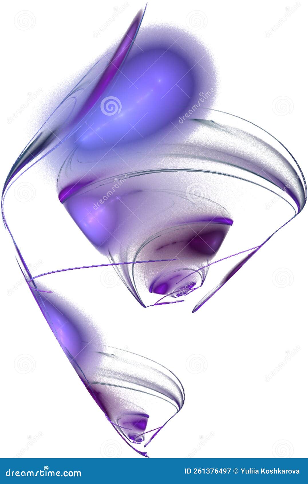 Blue Abstract Line Drawing, Isolated Element, Decor Stock Image ...