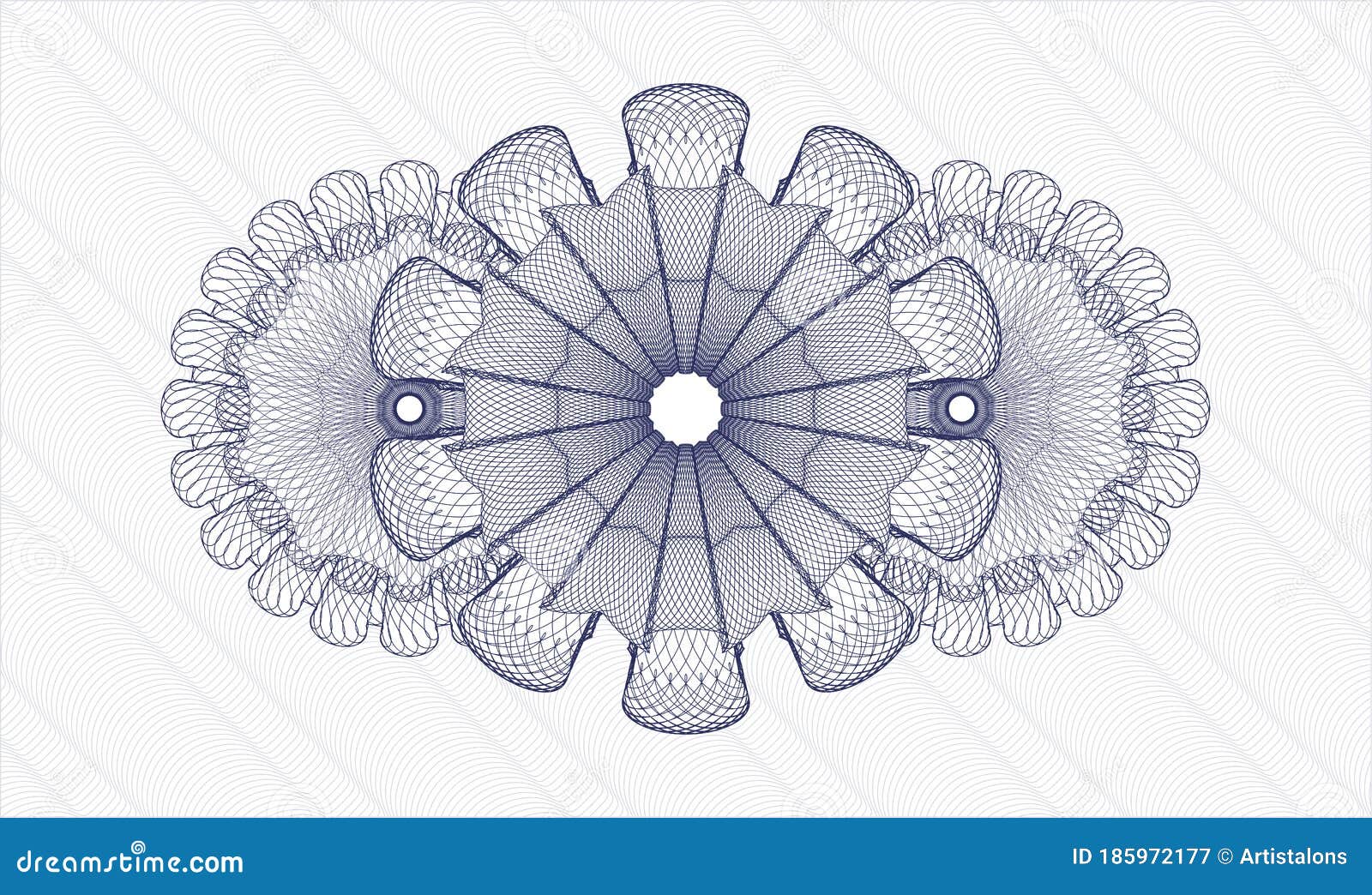 Blue Abstract Linear Rosette. Vector Illustration Stock Vector ...