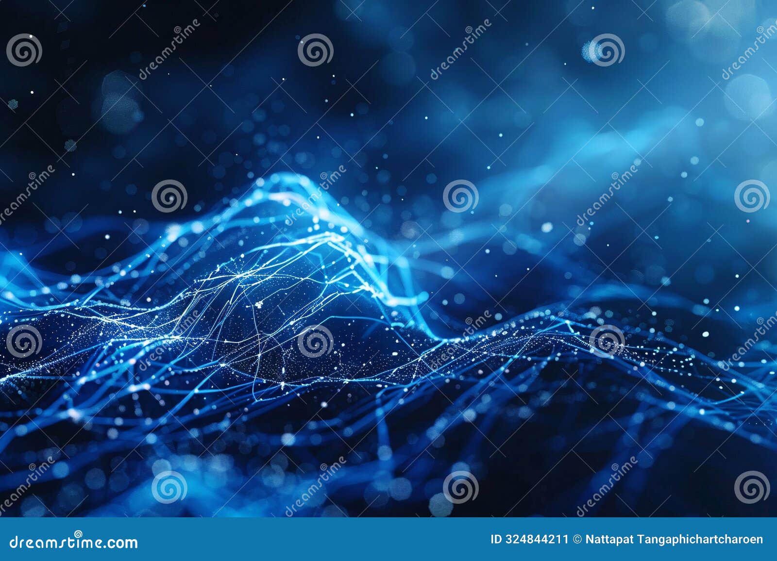 Blue Abstract Lines Converging To Form a Directional Pattern, Ideal for ...