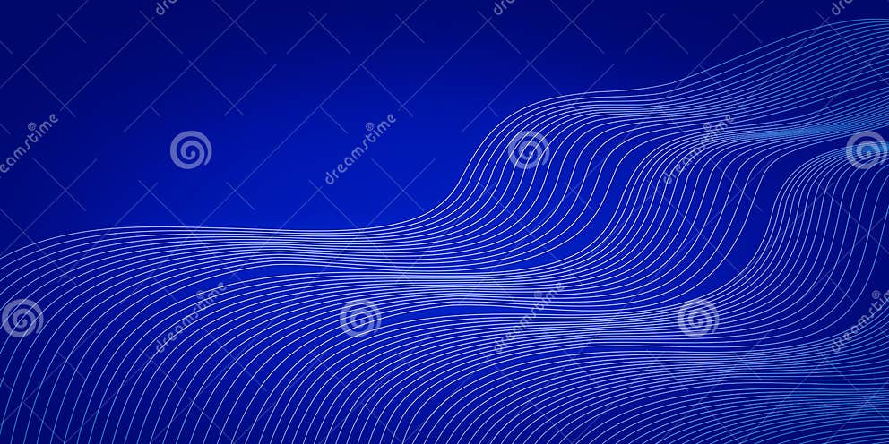 Blue Abstract Lines Wave Pattern Background Texture Stock Illustration ...