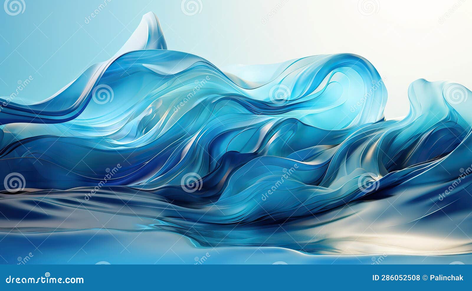 Blue Abstract Liquid Wave Background Stock Illustration - Illustration ...