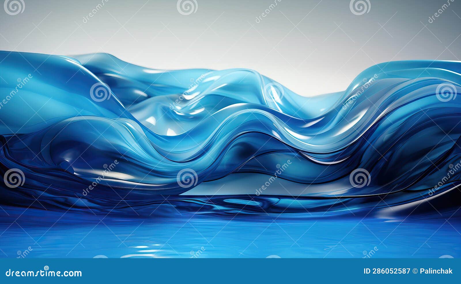 Blue Abstract Liquid Wave Background Stock Illustration - Illustration ...