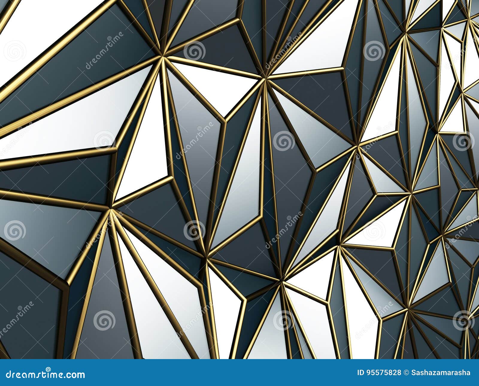 Blue Abstract Low Poly Pattern Wall Background Stock Illustration ...