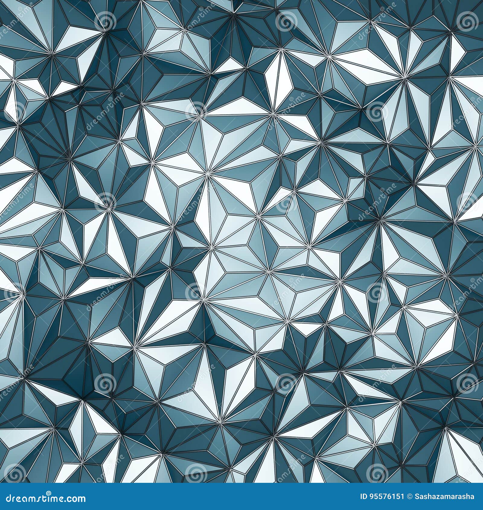 Blue Abstract Low Poly Pattern Wall Background Stock Illustration ...