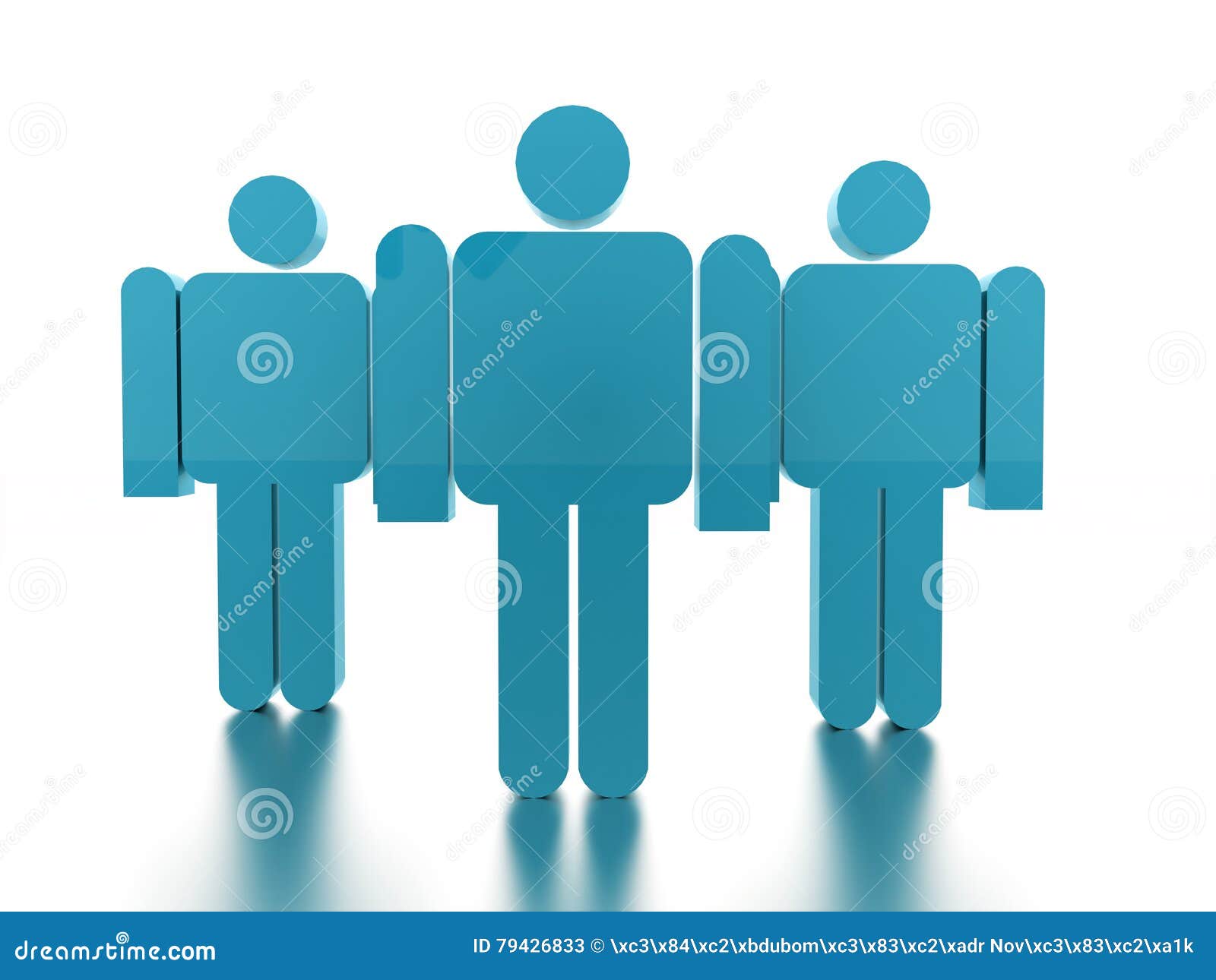 Blue Abstract Man Figure Rendered on White Background Stock ...