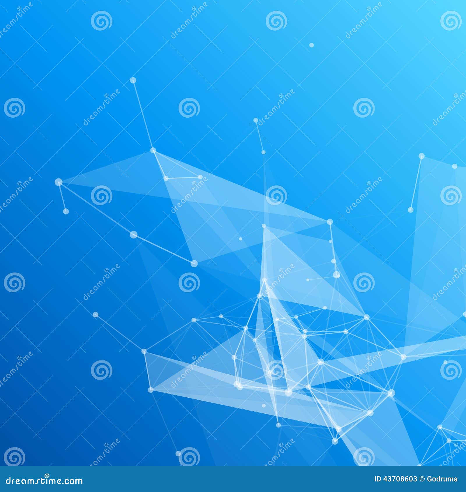 Blue Abstract Mesh Background with Circles, Lines Stock Vector ...