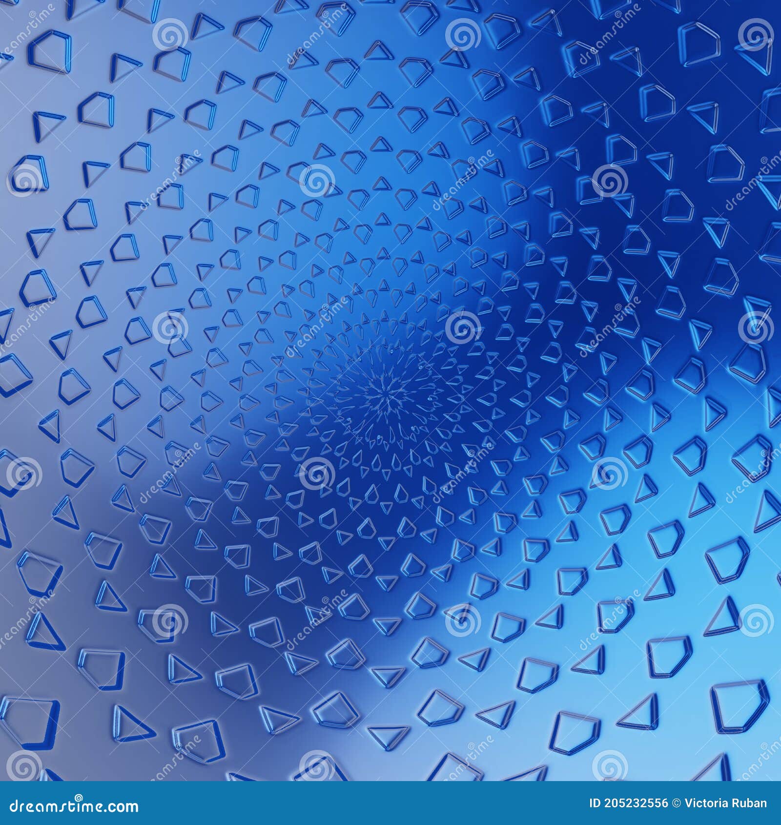 Blue Abstract Metallic Plate with Triangle Pattern Stock Illustration ...