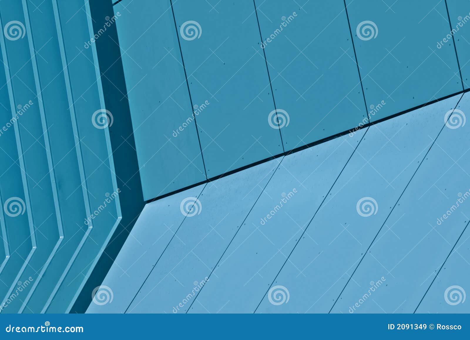Blue Abstract Modern Building Stock Image - Image of repetition ...