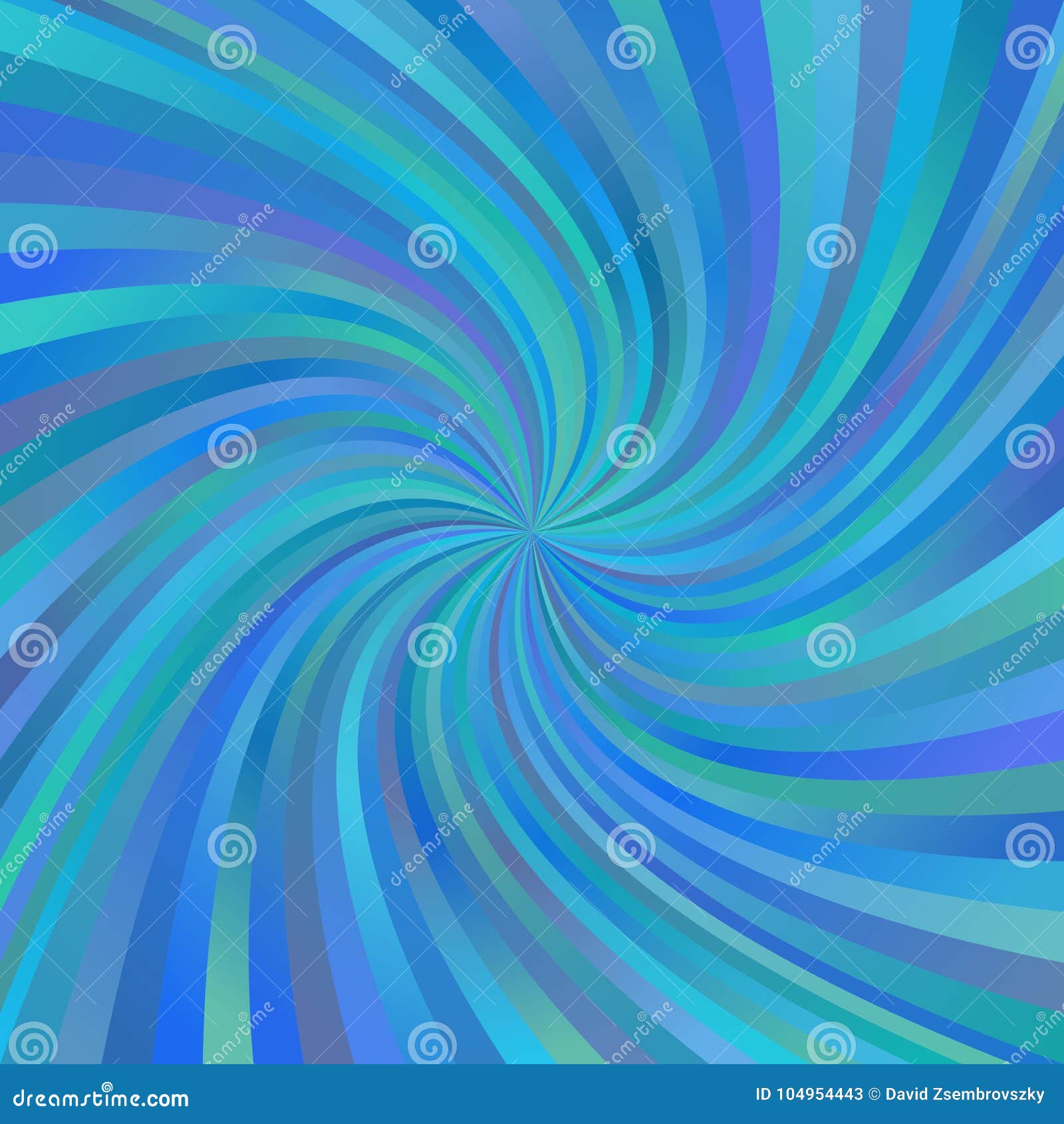 Blue Abstract Multicolored Spiral Ray Background Stock Vector ...