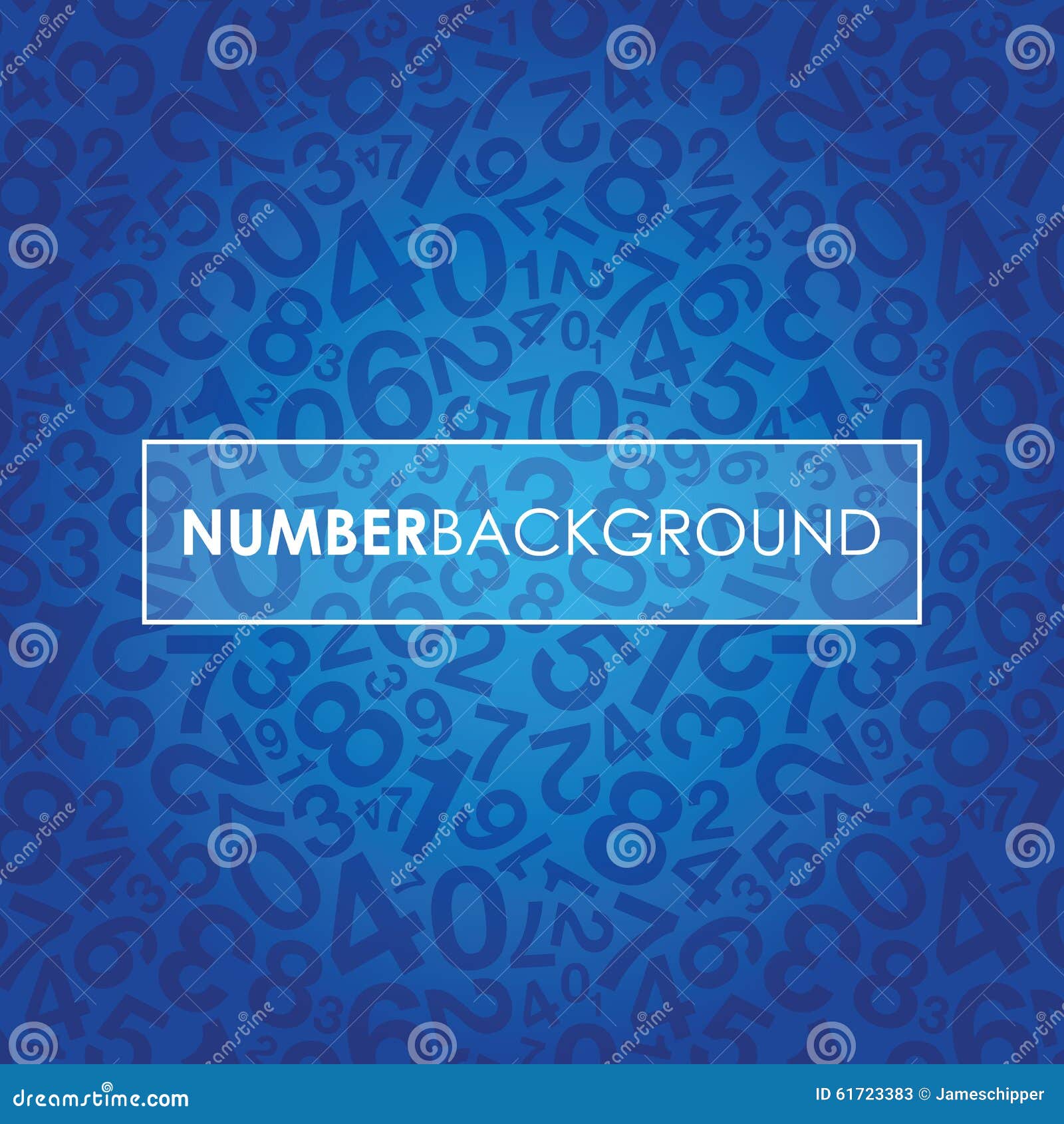 Blue Abstract Number Background Stock Vector - Illustration of design ...