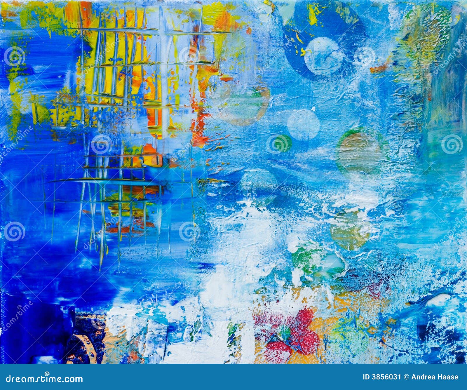 Blue Abstract Pained Background Stock Illustration - Illustration of ...