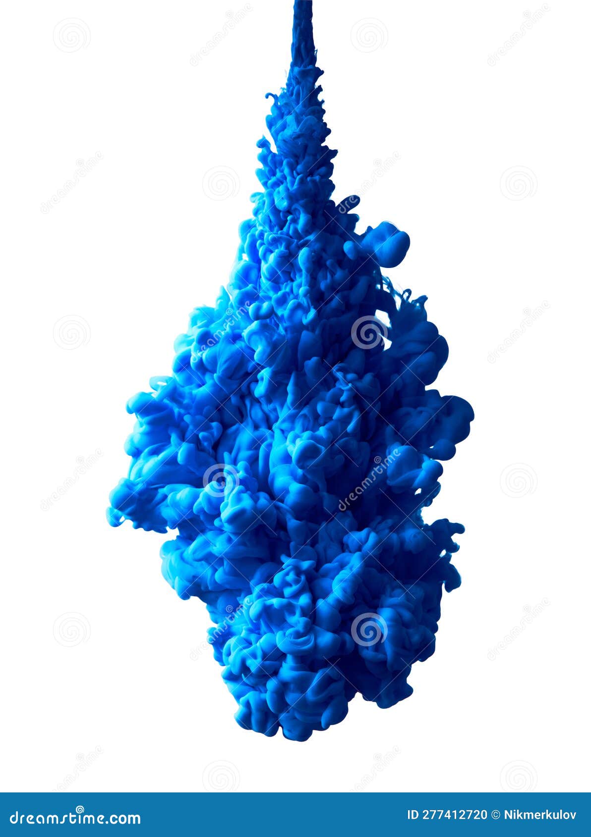 Blue Abstract Paint Splash on White Background Stock Illustration ...