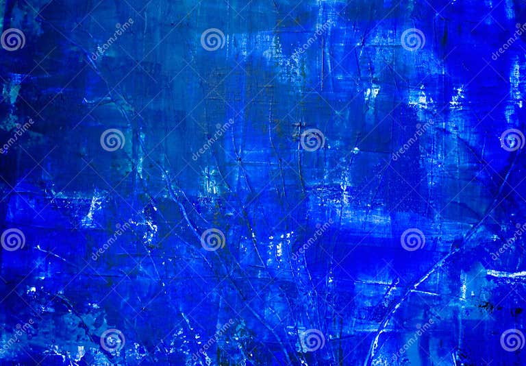 Blue Abstract Painted Backgrou Stock Illustration - Illustration of ...