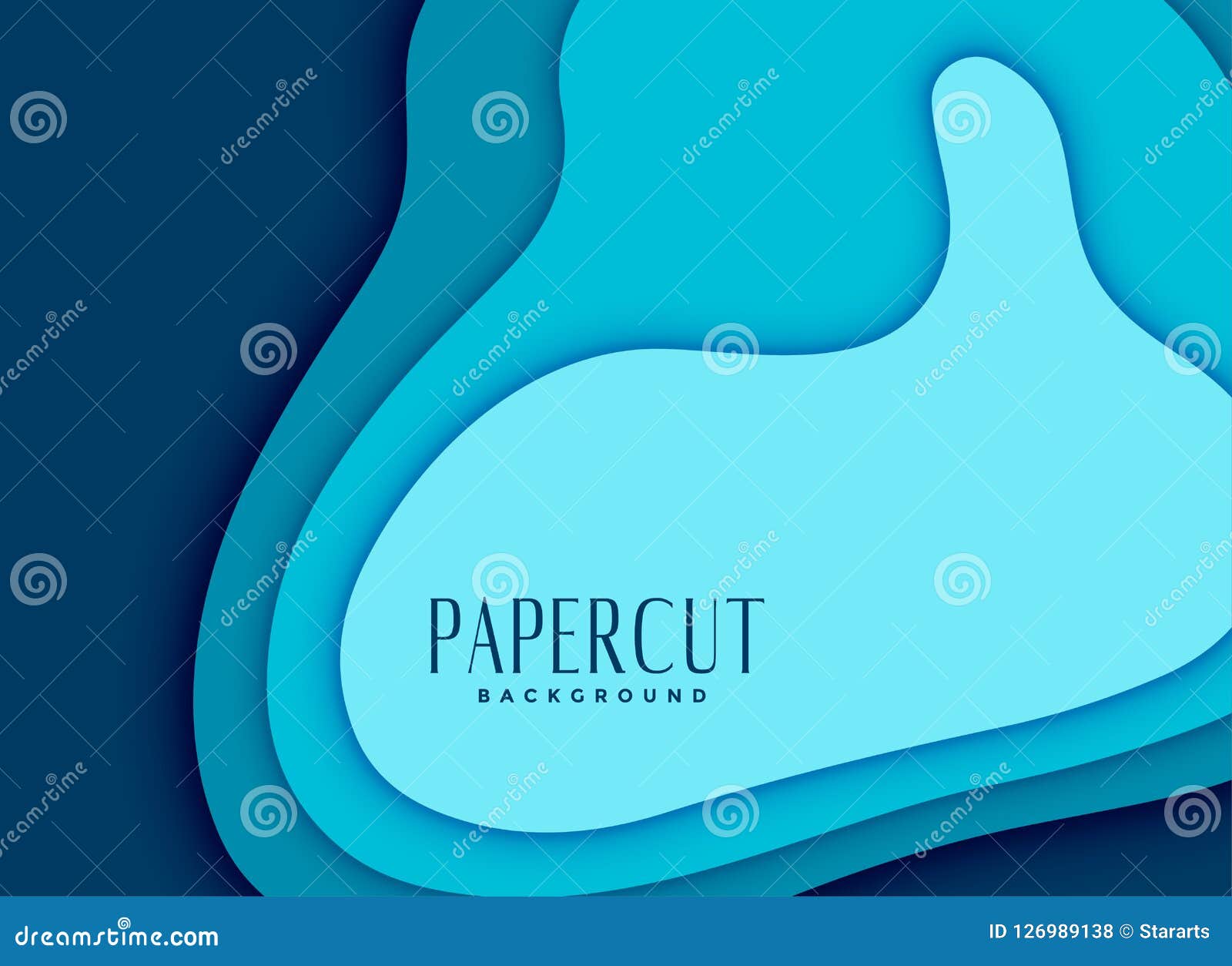 Blue Abstract Papercut Background Design Stock Vector - Illustration of ...