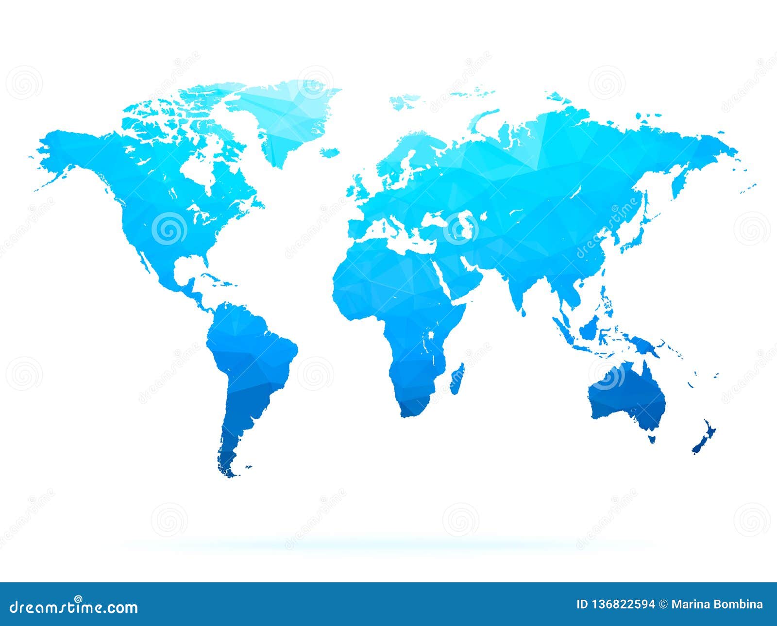 Blue Abstract Polygonal World Map Isolated on White Background Vector ... Blue Abstract Polygonal World Map Isolated on White Background Vector ...