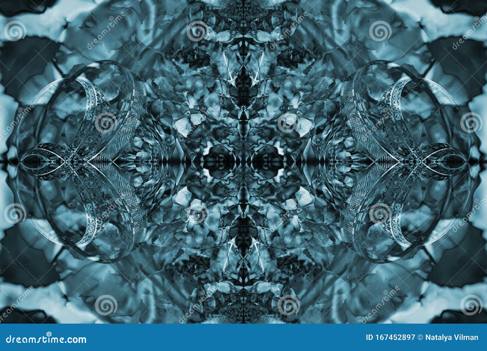 Blue Abstract Psychedelic Background for Design Stock Image - Image of ...