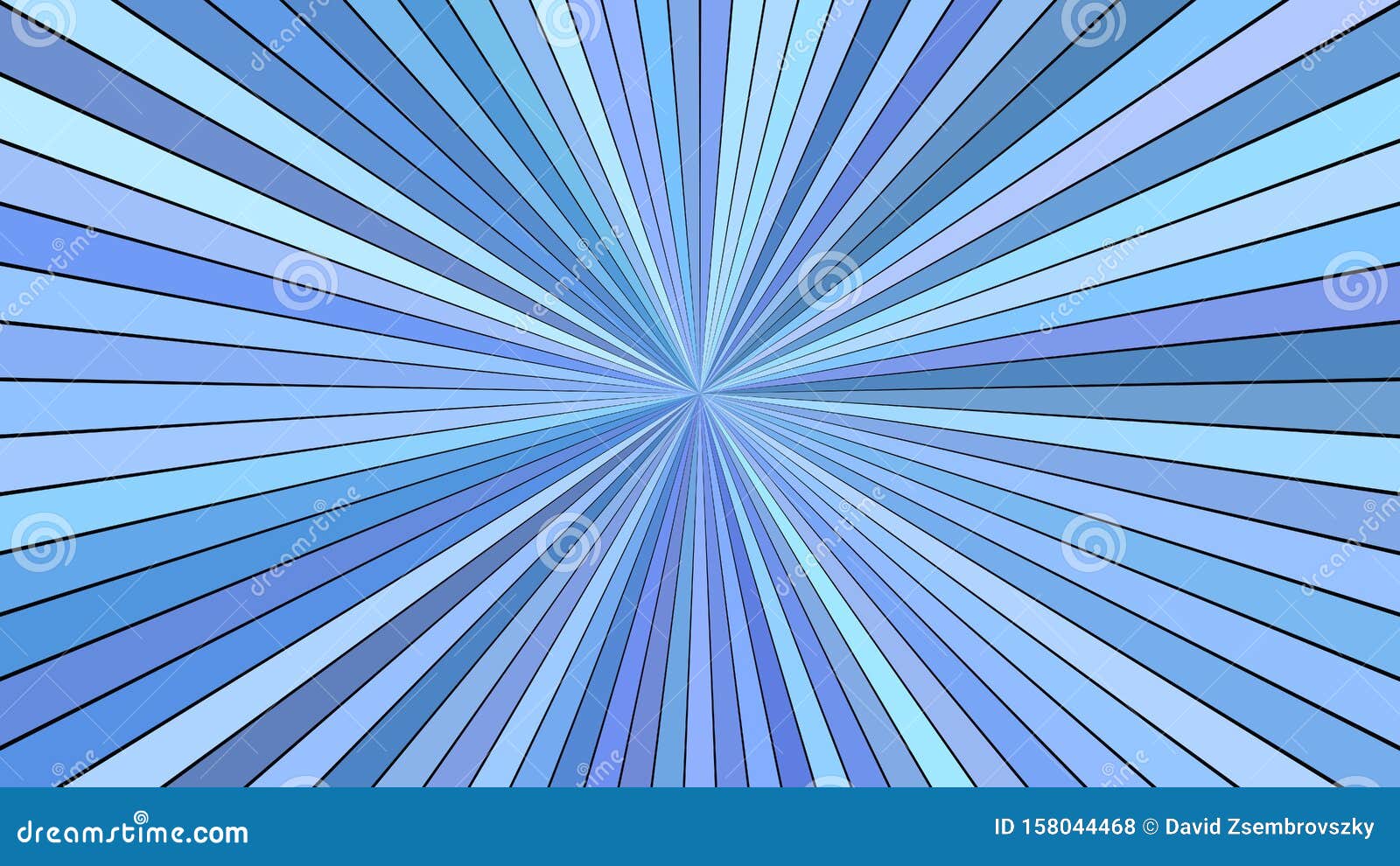 Blue Abstract Psychedelic Ray Burst Background - Vector Graphic Stock ...
