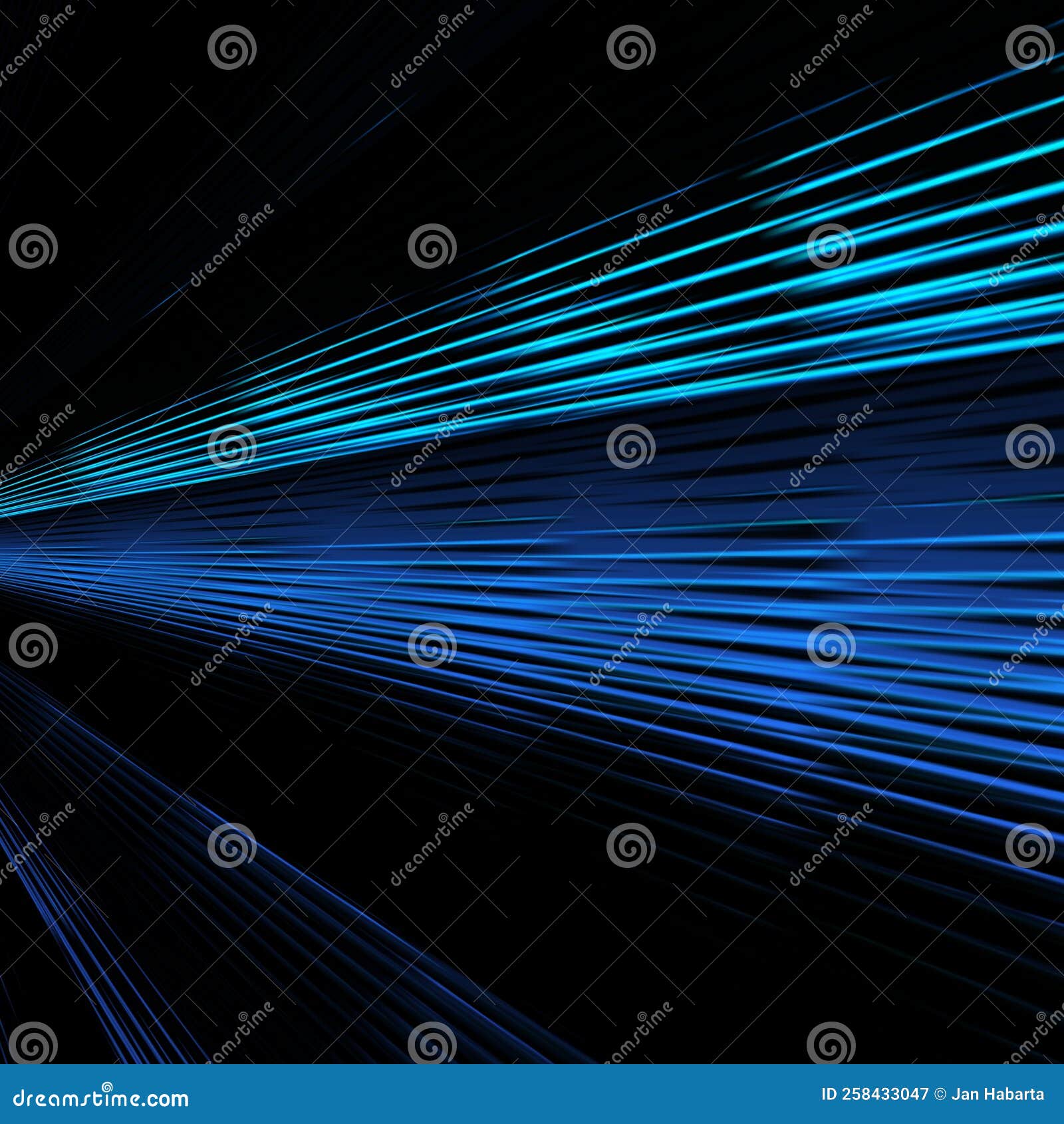 Blue Abstract Rays on a Black Background Stock Illustration ...