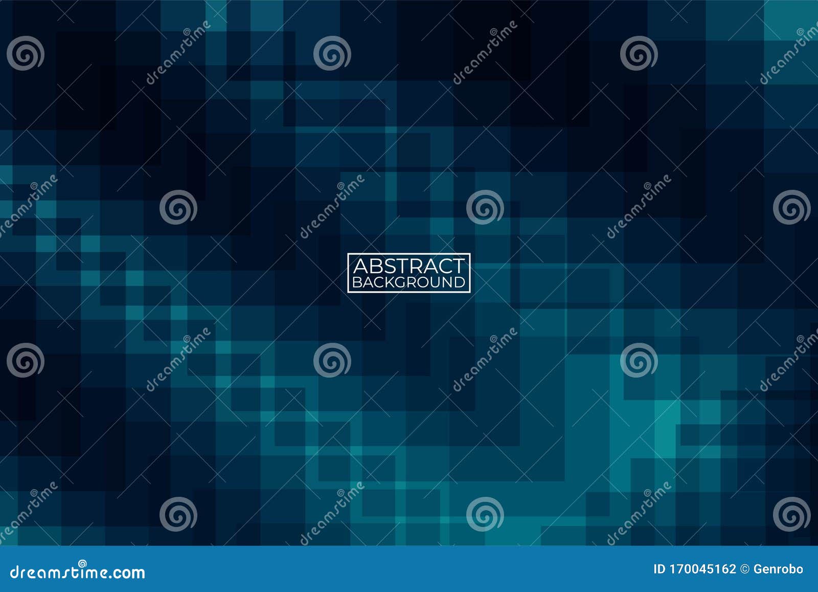 Blue Abstract Rectangle Geometric Background Vector Illustration Stock ...