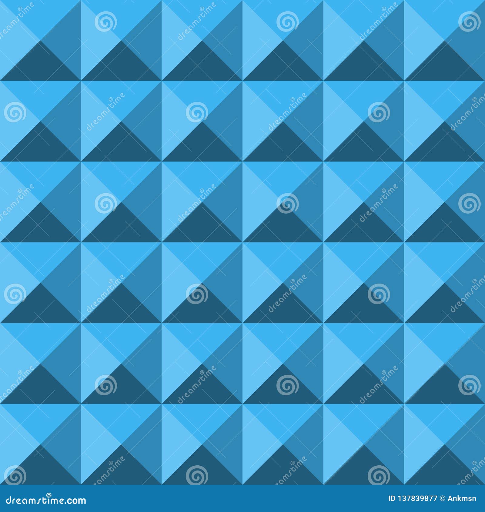 Blue Abstract Relief Pyramid Texture Seamless Pattern Stock Vector ...