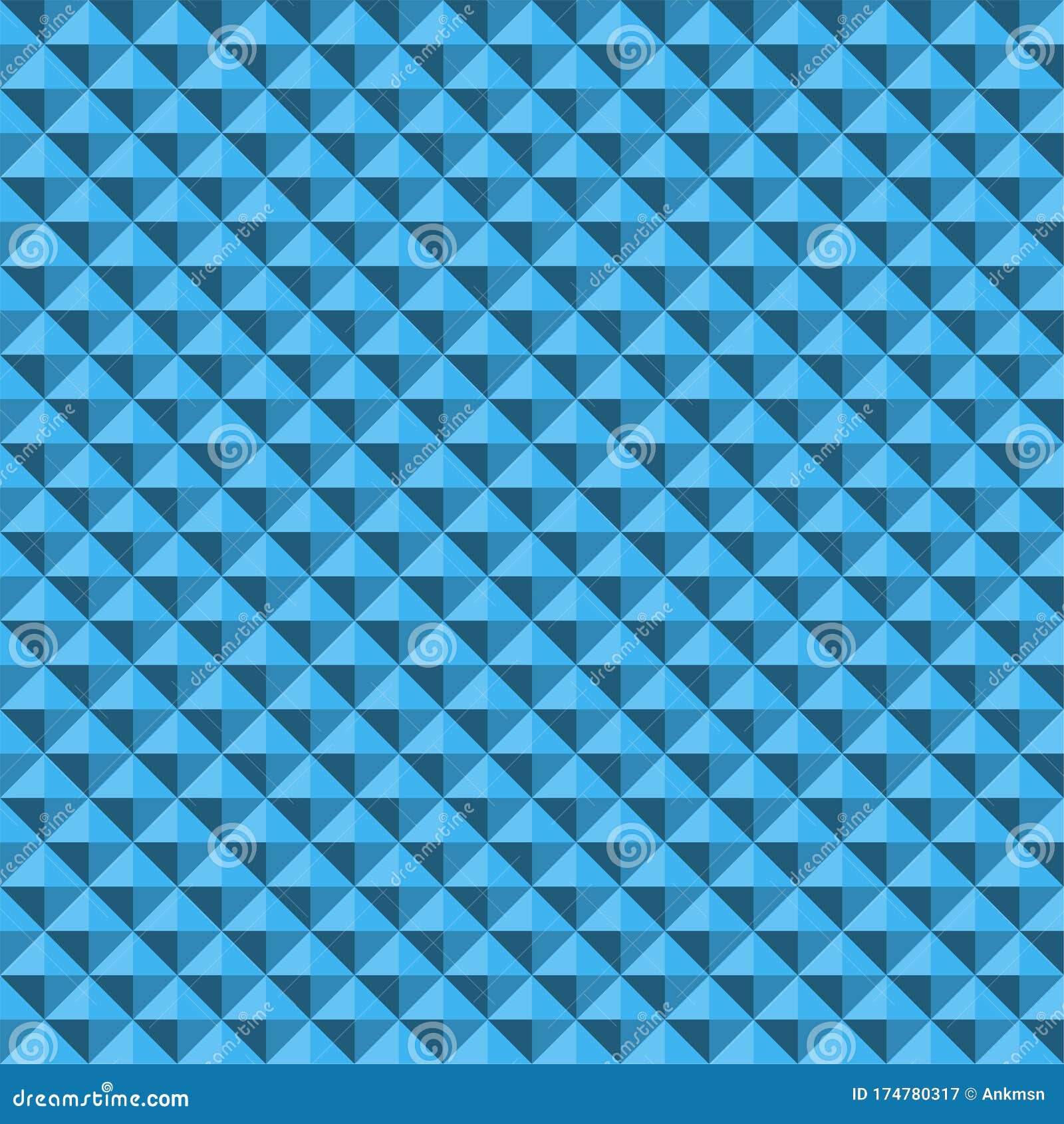 Blue Abstract Relief Pyramid Texture Seamless Pattern Stock Vector ...