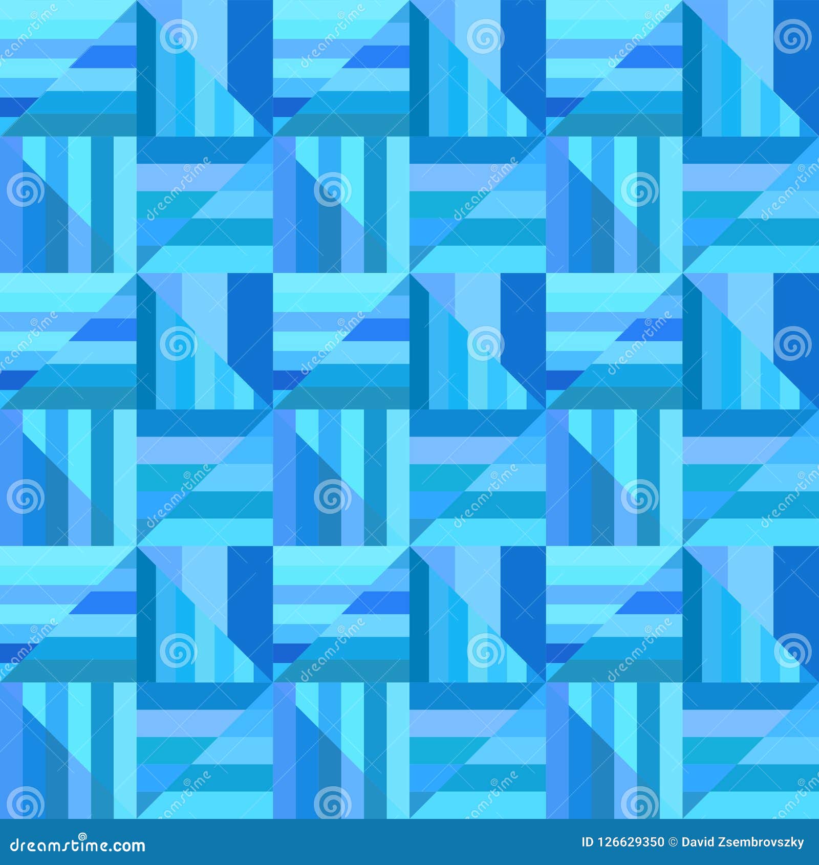 Blue Abstract Repeating Striped Triangle Mosaic Pattern Background ...