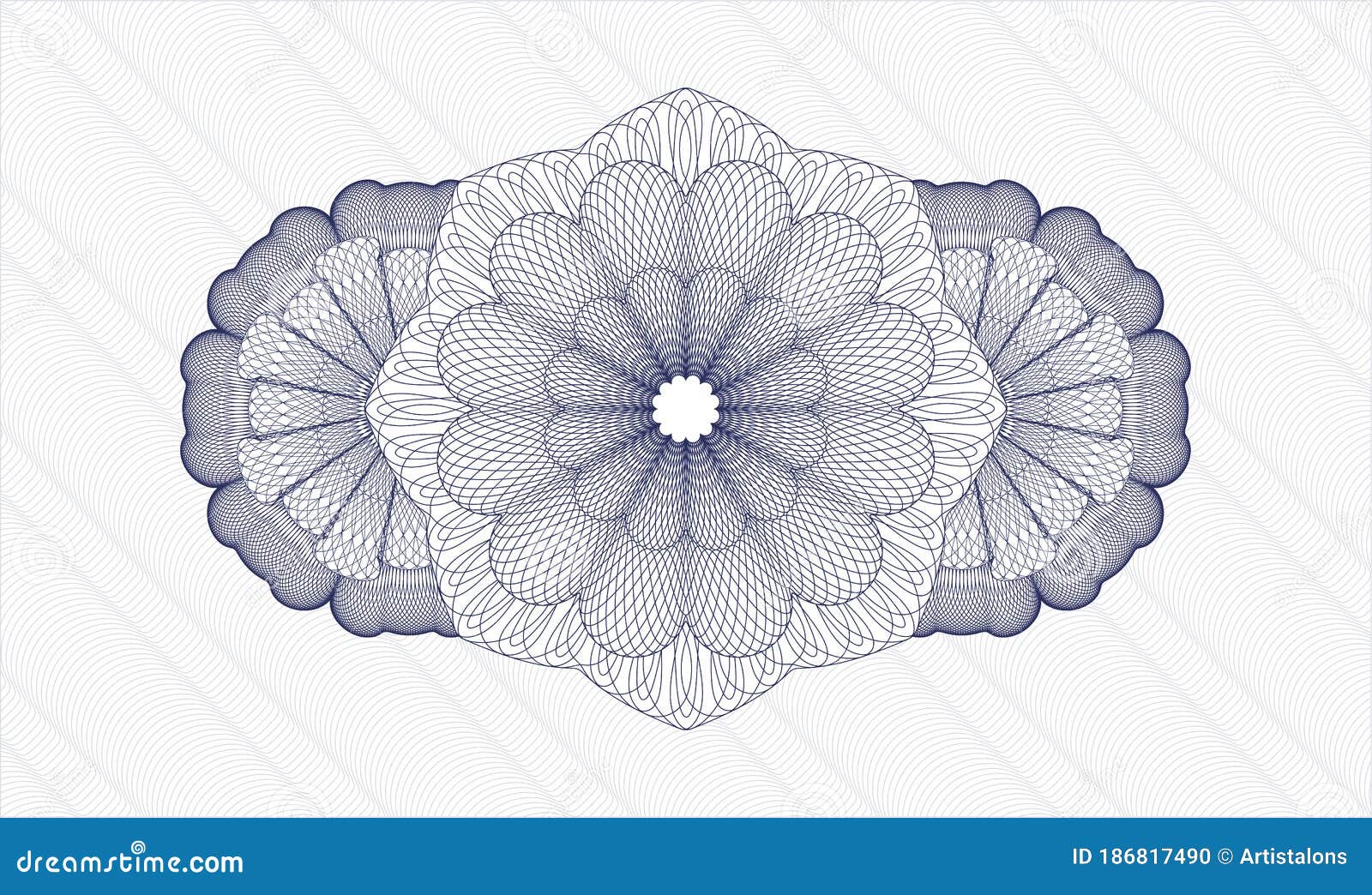 Blue Abstract Rosette. Vector Illustration Stock Vector - Illustration ...