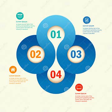 Blue Abstract Round Numbered Banner with Text Space Stock Vector ...