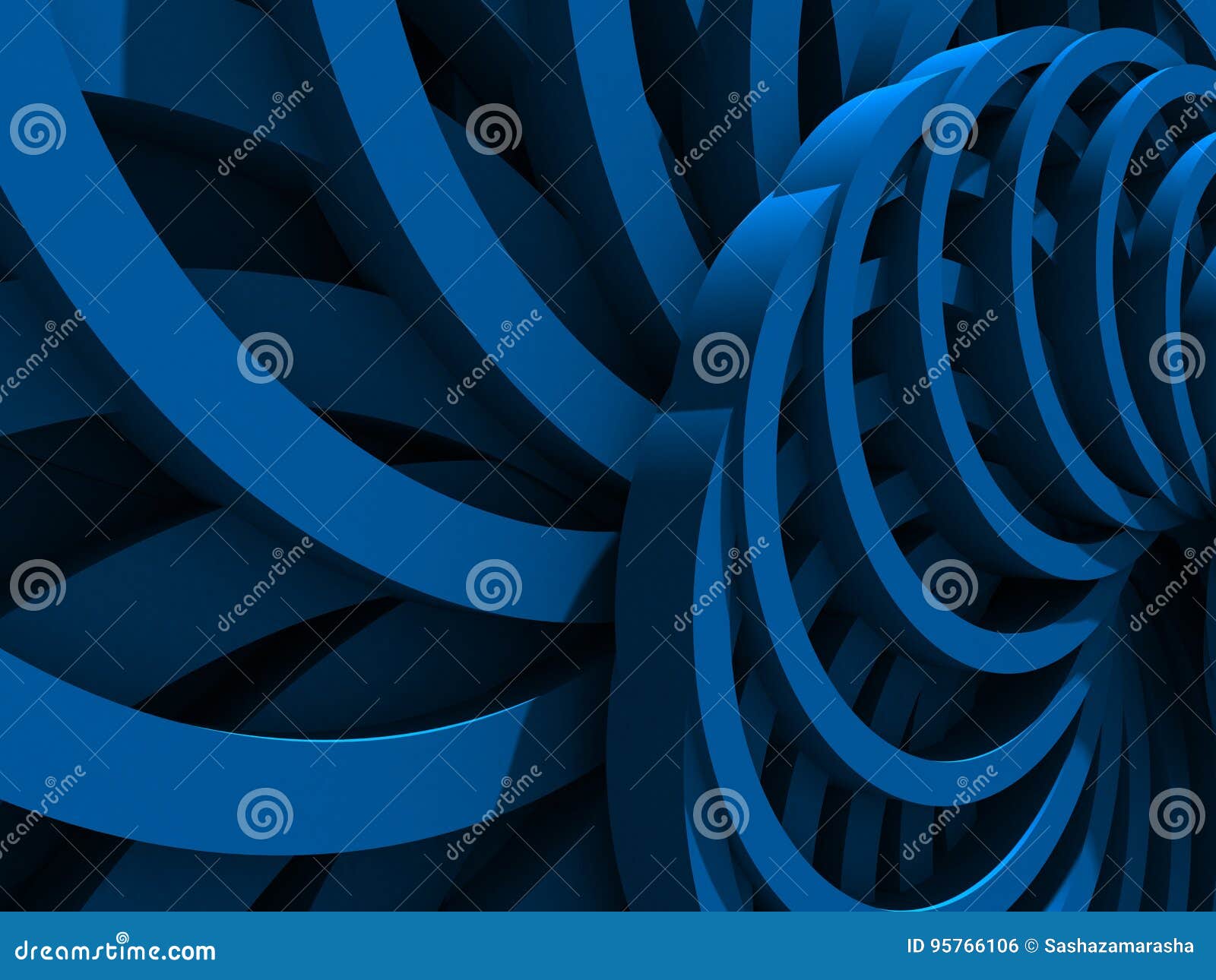 Blue Abstract Round Shapes Pattern Architecture Background Stock ...