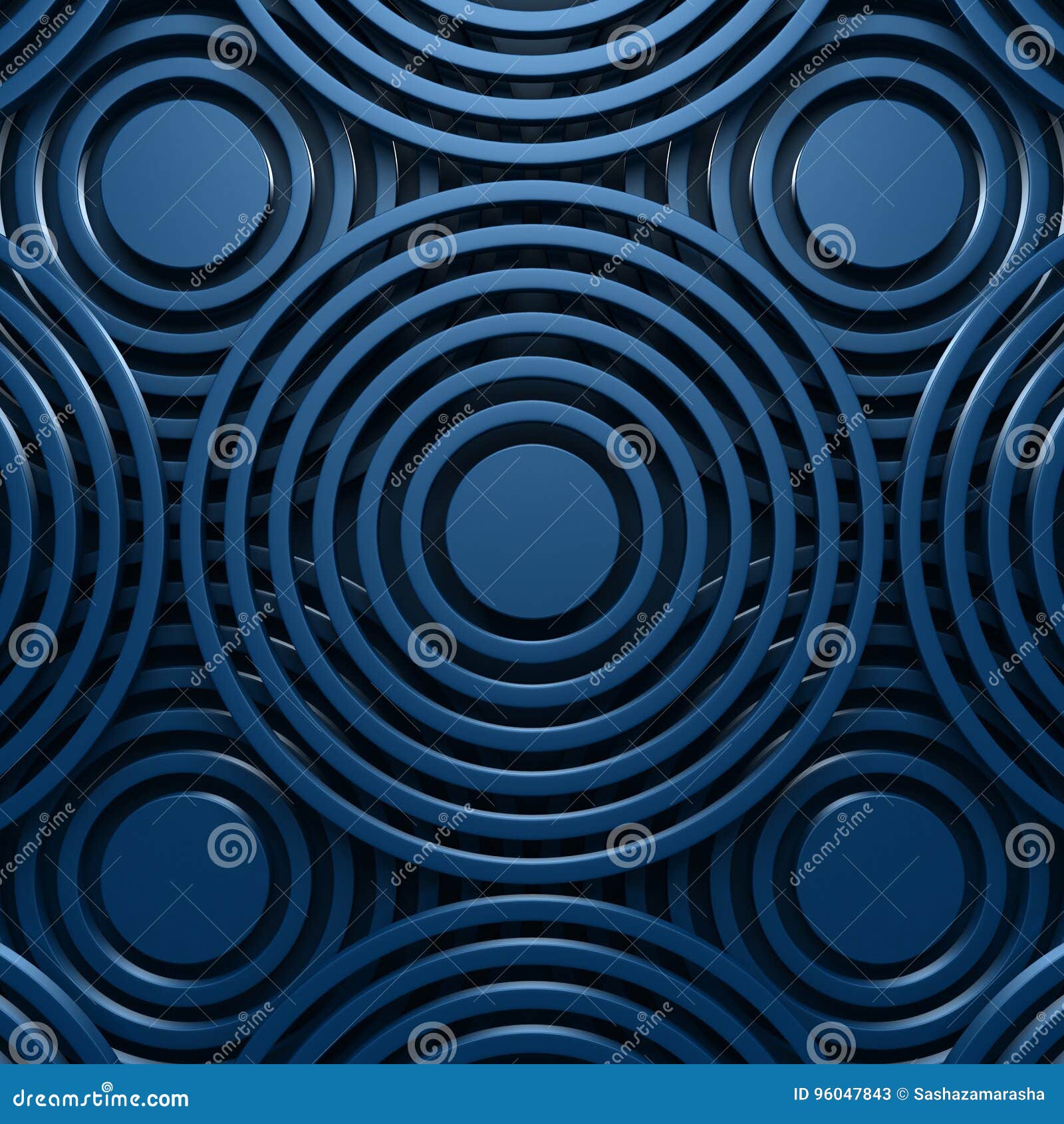 Blue Abstract Round Shapes Pattern Architecture Background Stock ...